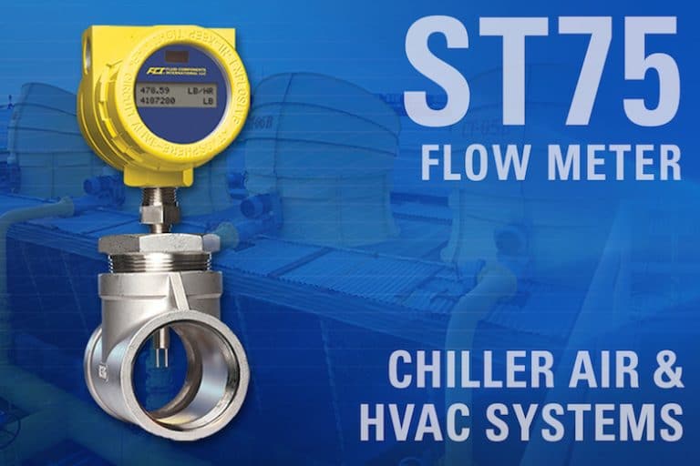 Precision ST75 Thermal Flow Meter Measures Chiller Air Flow