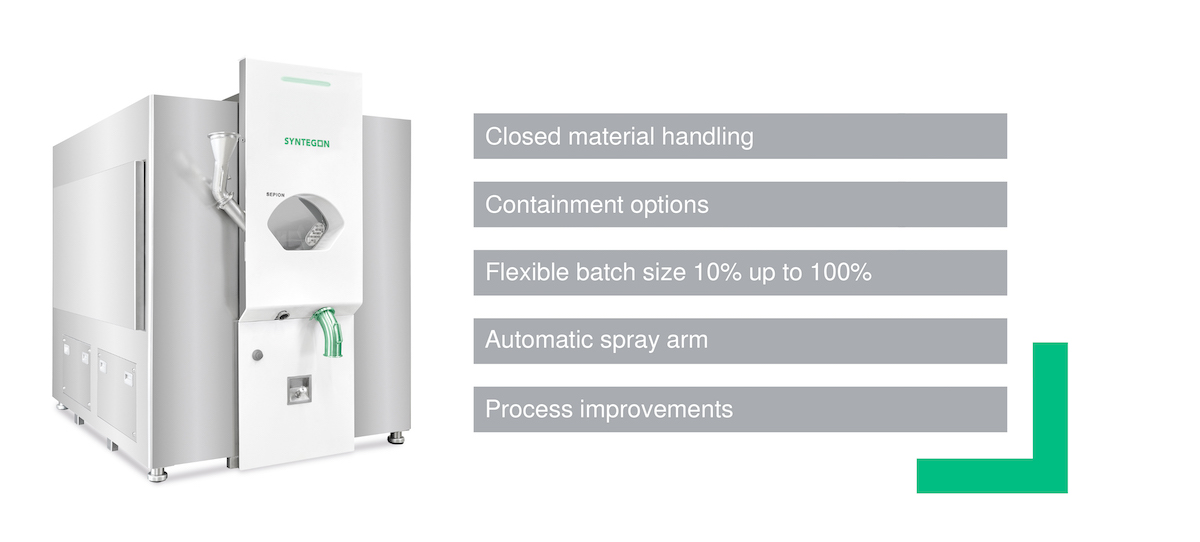 Sepion Coater from Syntegon, More Flexibility in Tablet Coating
