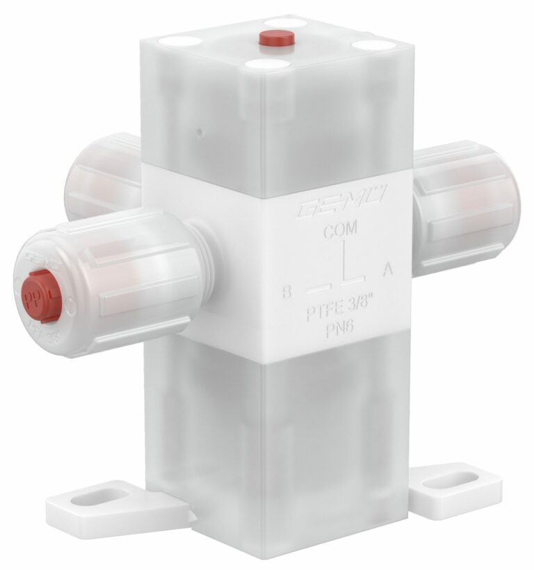 The First GEMÜ High Purity 3/2-Way Diaphragm Globe Valve